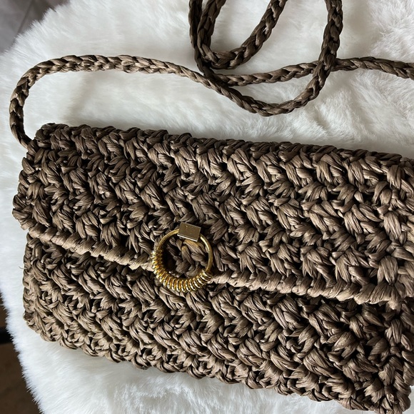 Pappagallo | Bags | Vintage Pappagallo Raffia Made In Italy Shoulder ...